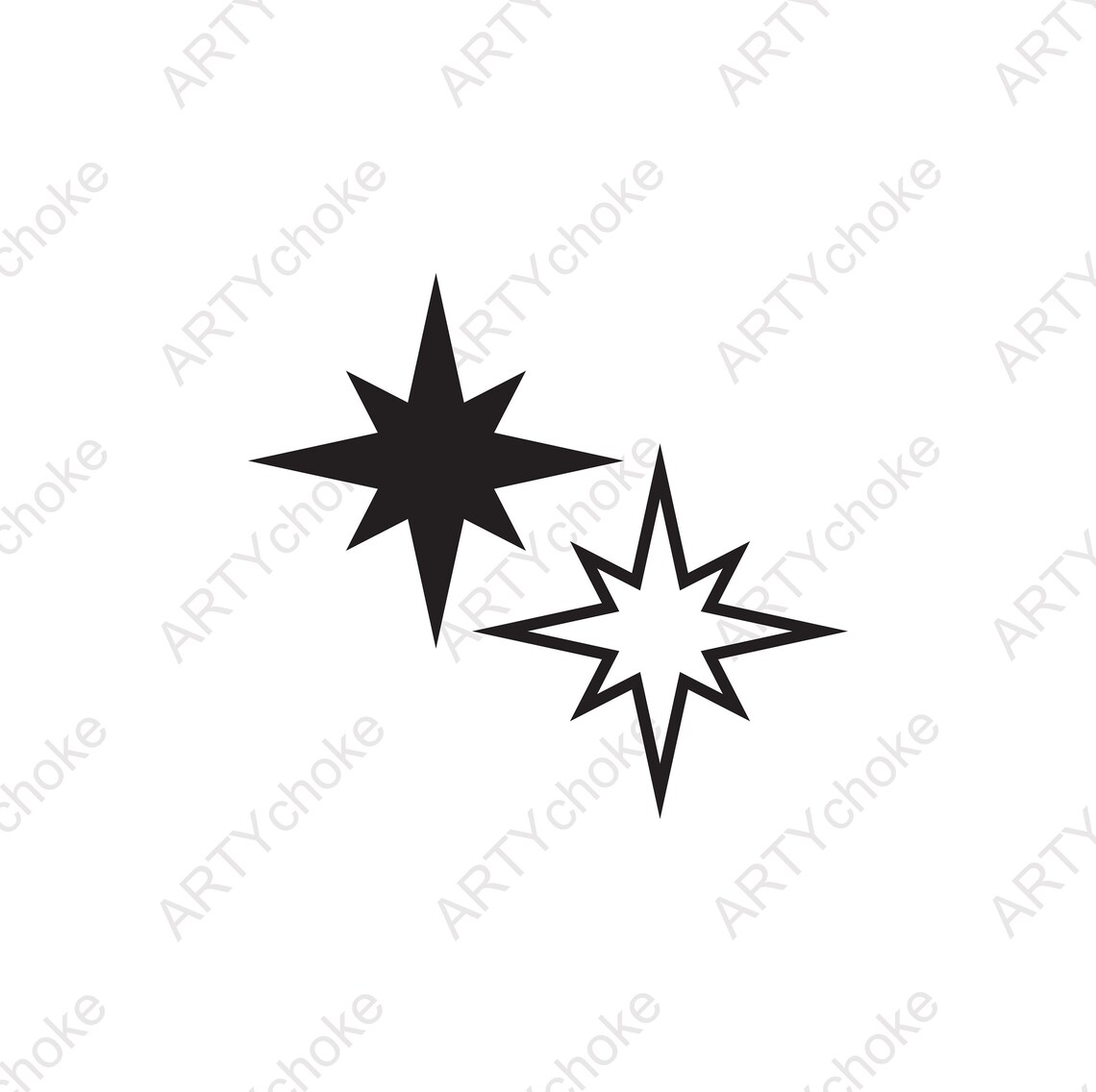 Christmas Star. Files Prepared for Cricut. SVG Clip Art. | Etsy