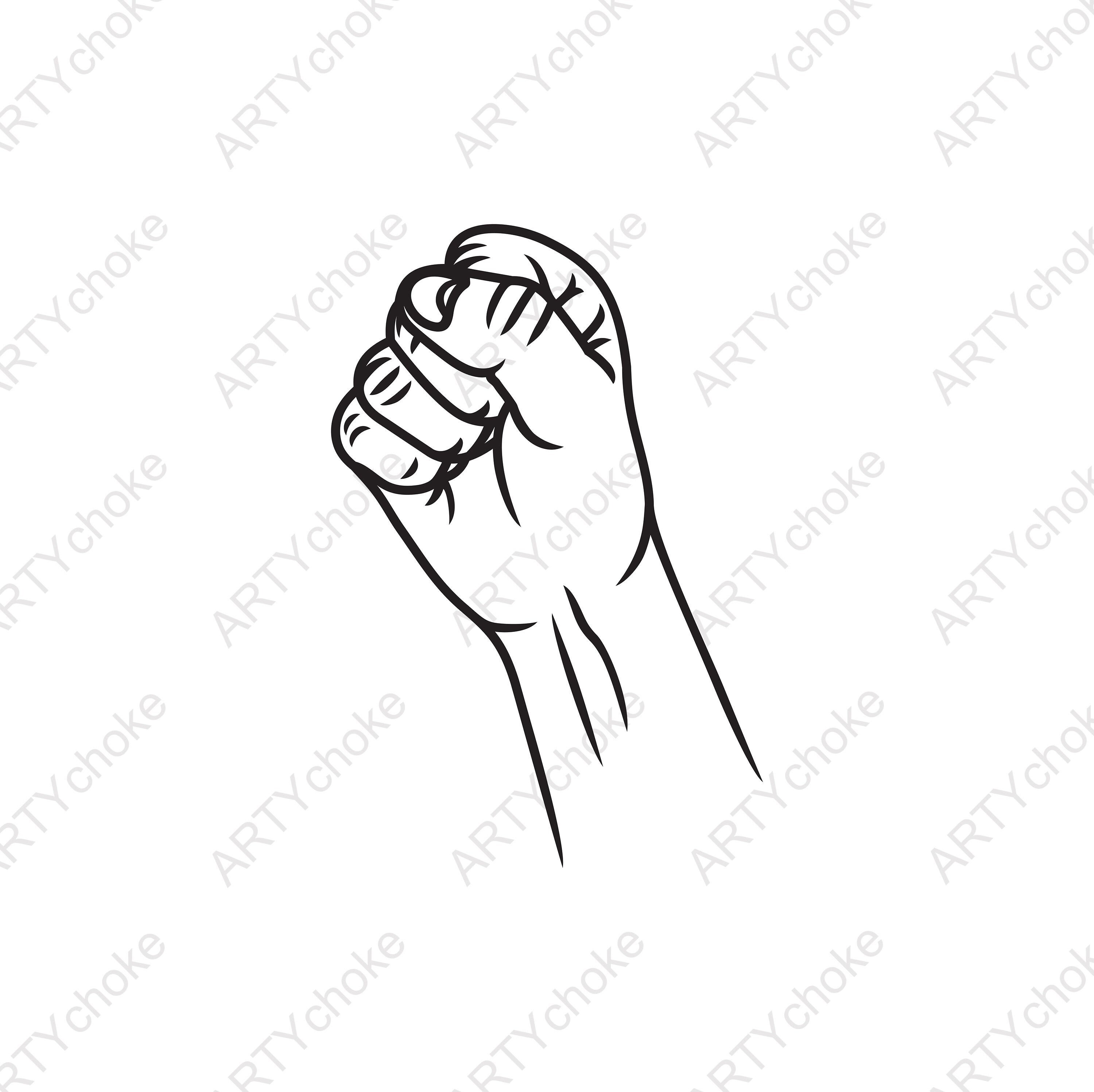 eps Jpeg,svg dfx,png clip art Silhouette,Cricut Revolutionary fist Cut ...