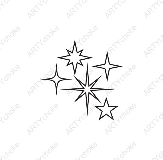 Bundle of stars. Files prepared for Cricut. SVG Clip Art. | Etsy