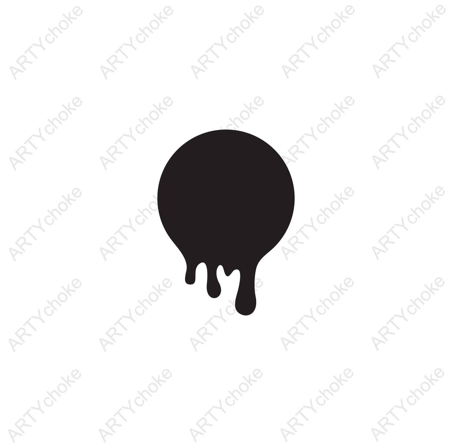 Dripping Circle. Files Prepared for Cricut. SVG Clip Art. | Etsy