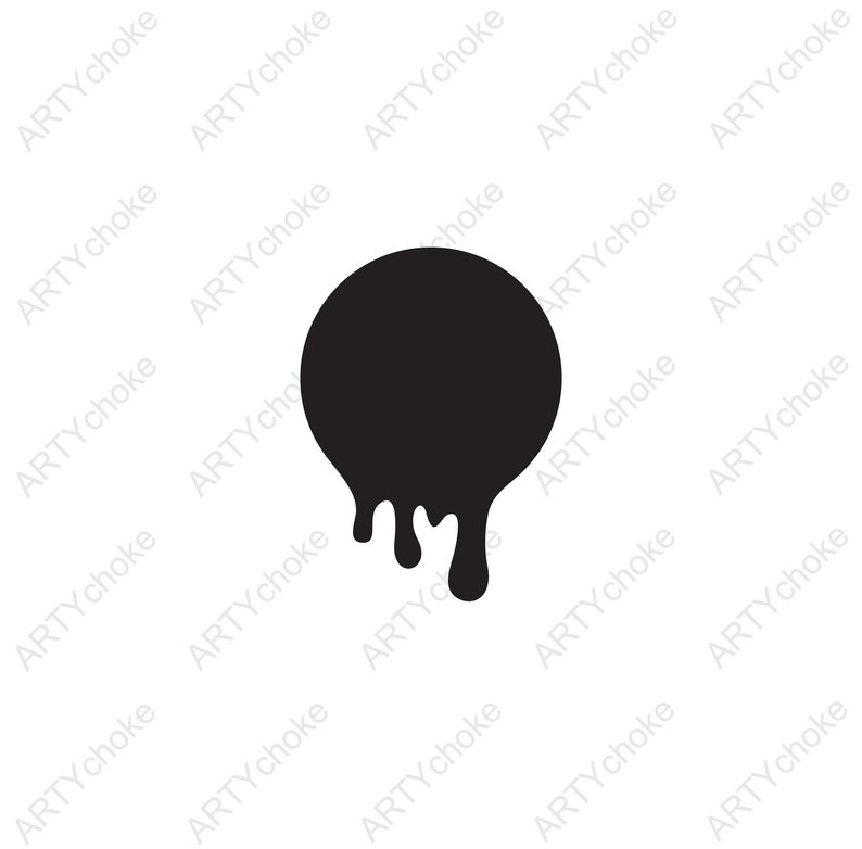 Dripping Circle. Files Prepared for Cricut. SVG Clip Art. | Etsy
