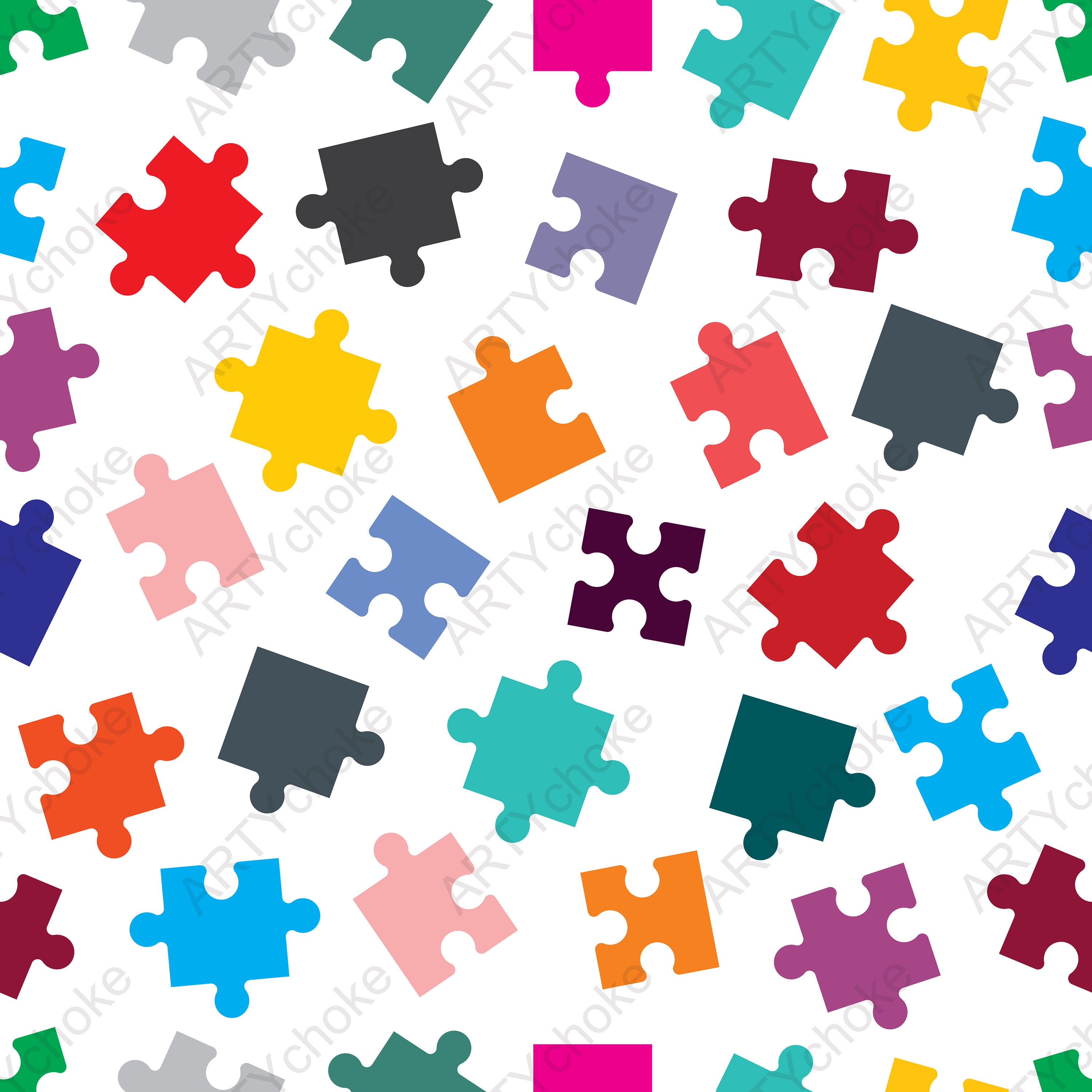 Puzzle Pattern. Files Prepared for Cricut. SVG Clip Art. | Etsy