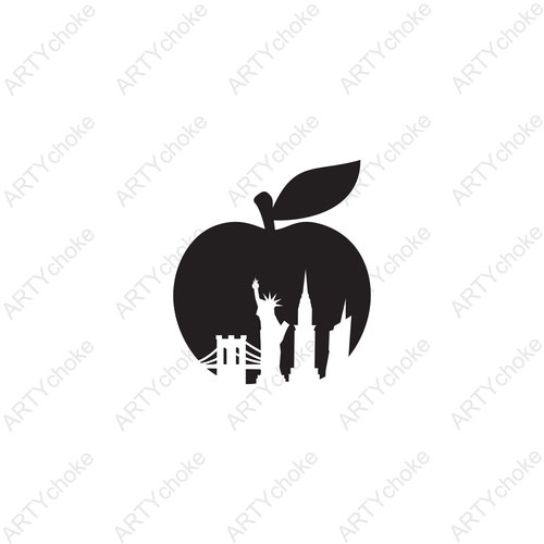 New York Big Apple SVG PNG Clipart - Etsy