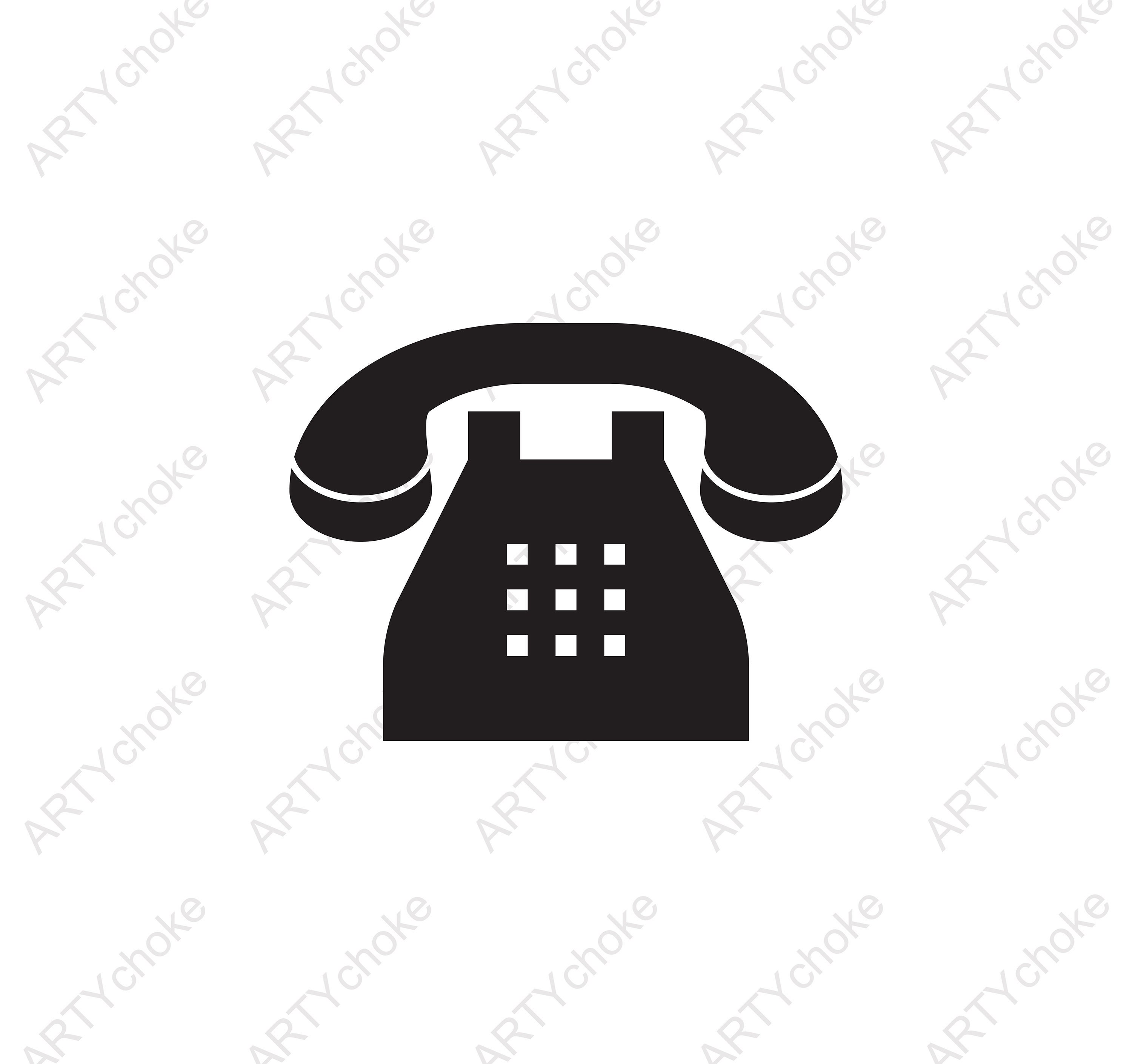Vintage phone. Files prepared for Cricut. SVG Clip Art. | Etsy