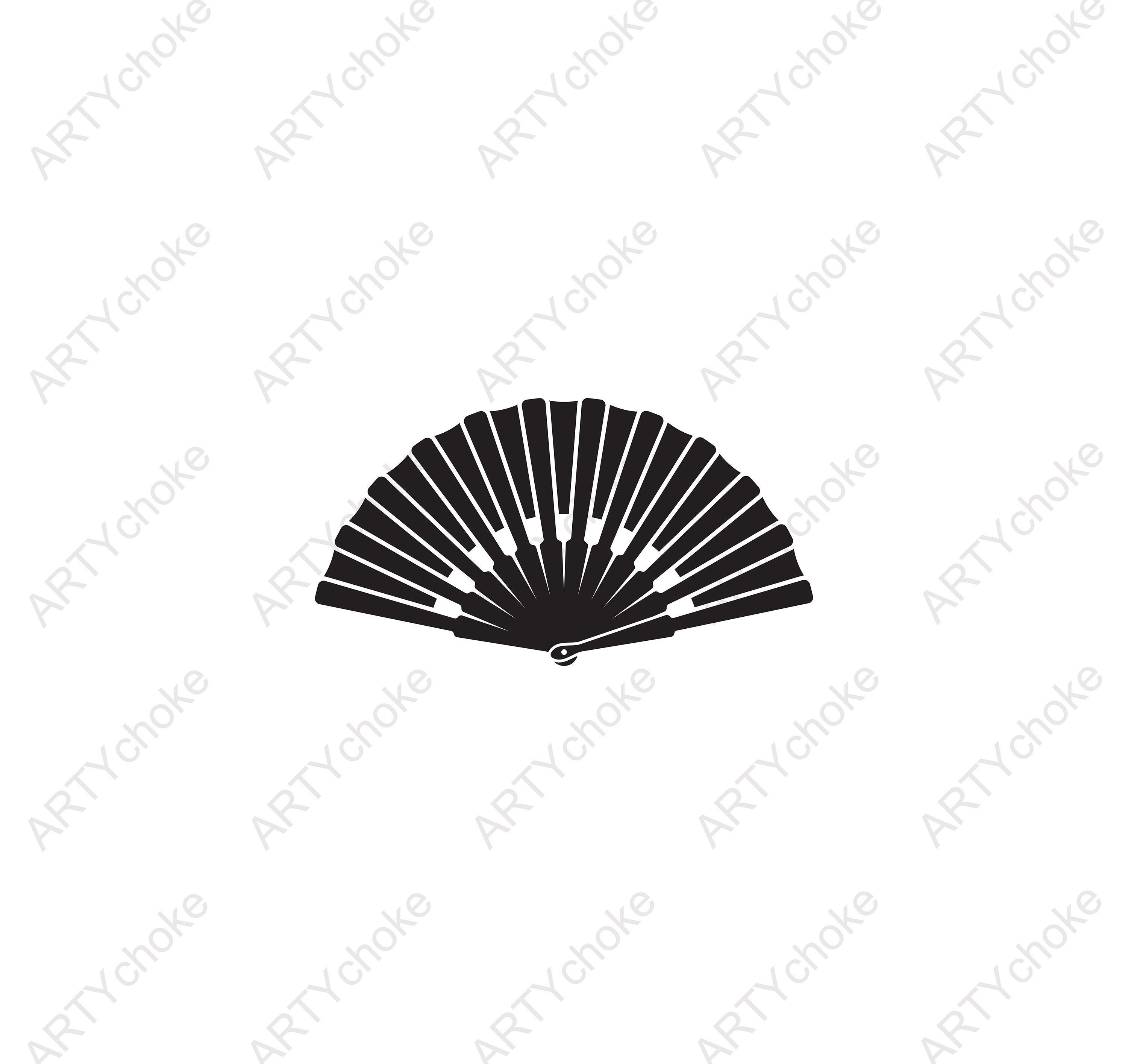 Craft Supplies & Tools Hand fans svgfan clipartfan svgfan ...