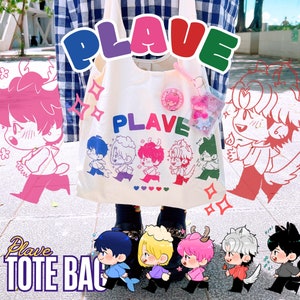 PLAVE Fanart Tote Bag Totebag With Clear Acrylic Pins - Etsy