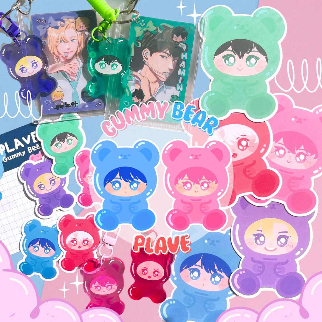 PLAVE Fanart Gummy Bear Style Photocard Holder Postcard Sticker Pack - Etsy