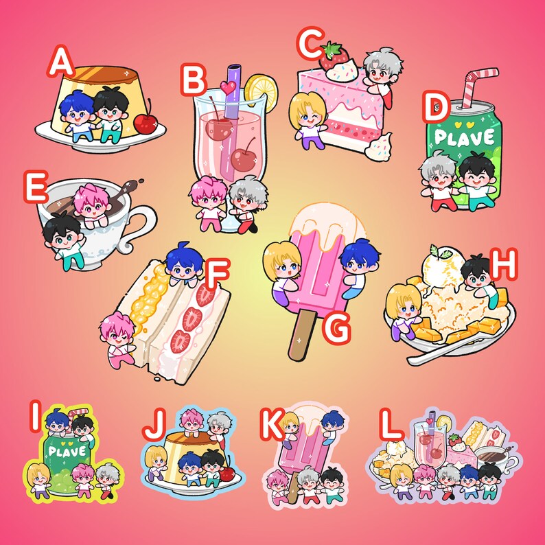 PLAVE Fanart Dessert Style Die Cut Sticker - Etsy