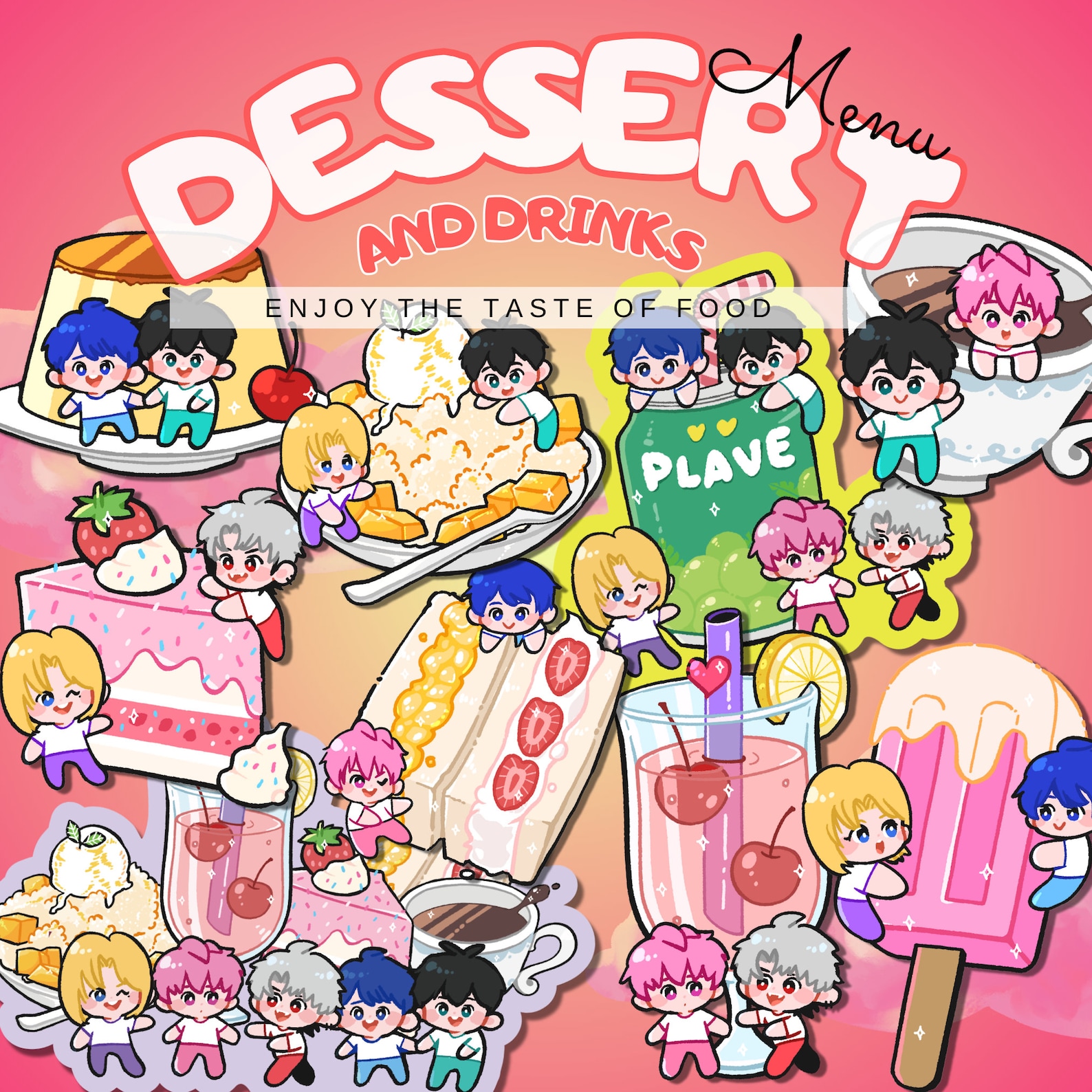 PLAVE Fanart Dessert Style Die Cut Sticker - Etsy