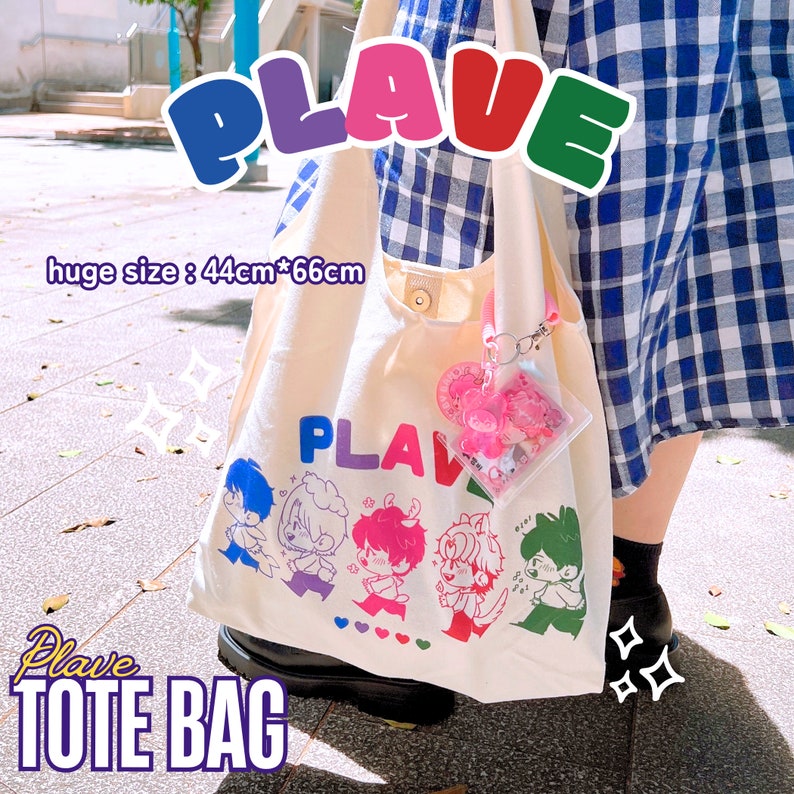PLAVE Fanart Tote Bag Totebag With Clear Acrylic Pins - Etsy
