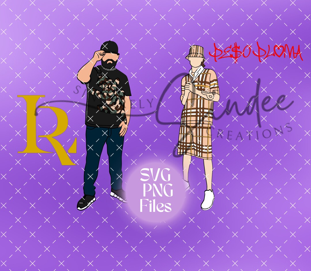 Luis R Conriquez and Peso Pluma LAYERED SVG and PNG, Siempre Pendiente ...