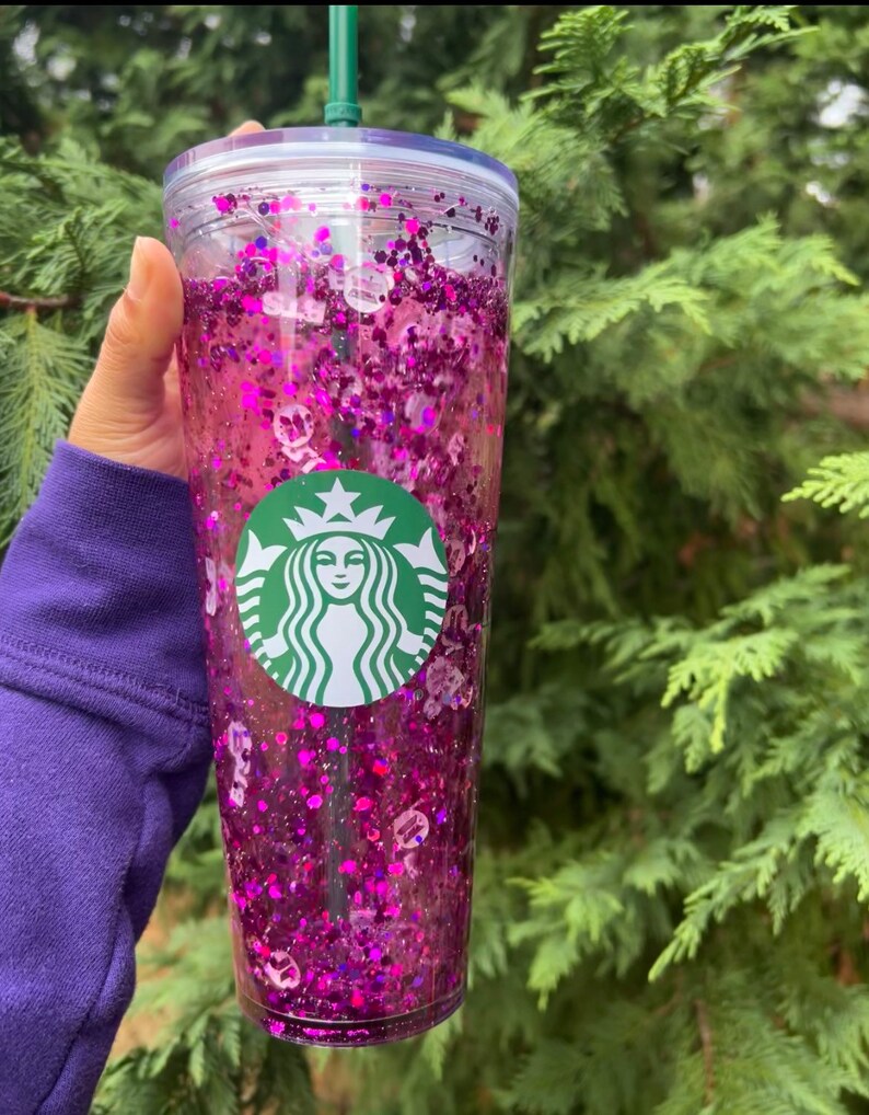 BTS Starbucks Snowglobe 24oz / Scuff Mark Ready to Go - Etsy