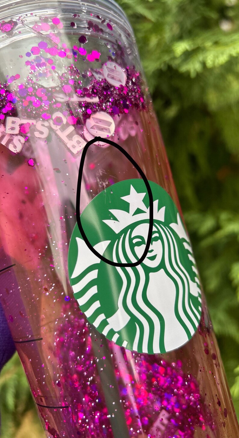 BTS Starbucks Snowglobe 24oz / Scuff Mark Ready to Go - Etsy