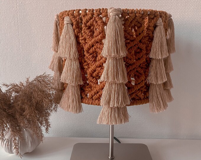 Boho Table Lamp Macrame Lamp Cover Handmade Lampshade Boho - Etsy