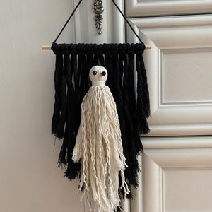 Handmade Halloween Decor Macrame Ghost Wall Hanging Creepy - Etsy