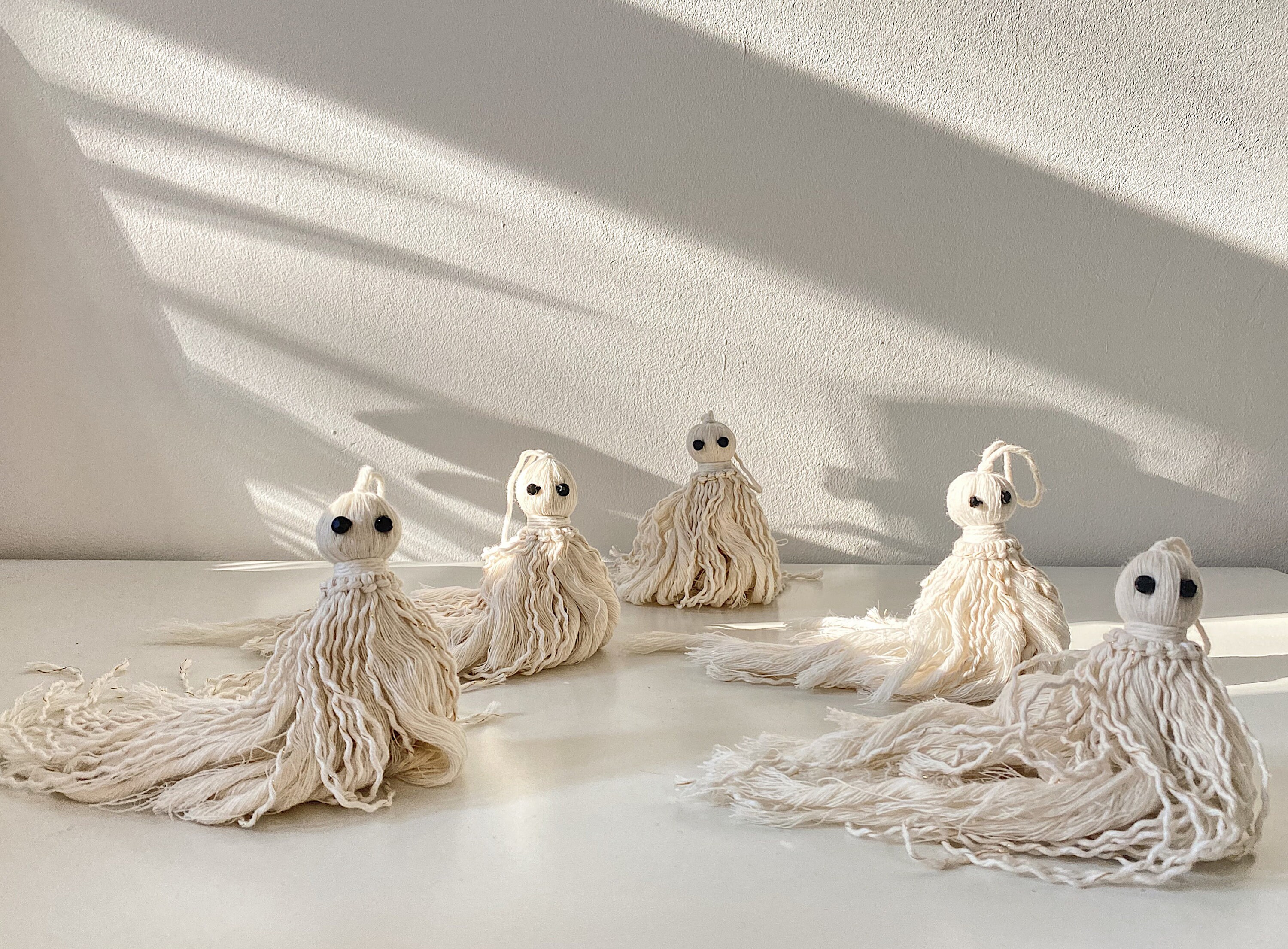 Handmade Macrame Decor Ghost Decoration Set Mini Ghosts - Etsy