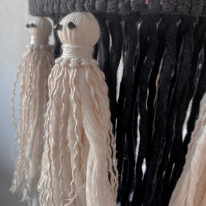 Halloween Home Decor, Macrame Ghost Lampshade, Handmade Chandelier ...