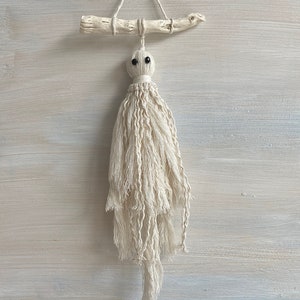 Handmade Macrame Decor, Ghost Decoration, Ghosts Halloween Decor for Home, Boho Ghost, Macrame ...