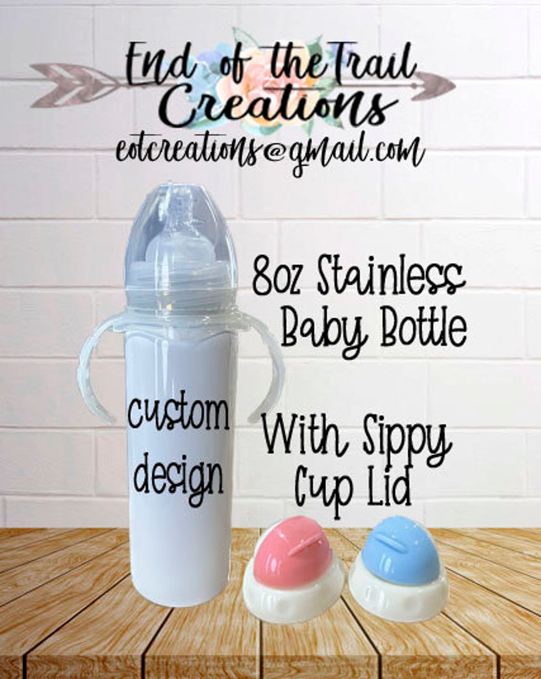 Custom Baby Bottle - 8oz Stainless Steel - Personalize - Etsy