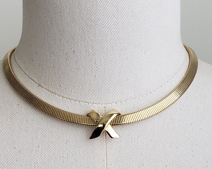 Vintage Omega Gold Slide Necklace Gold Tone Omega Slide - Etsy