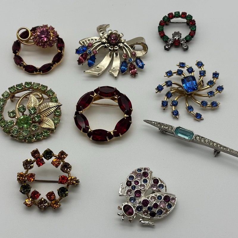 Crystal Brooch Pin - Etsy