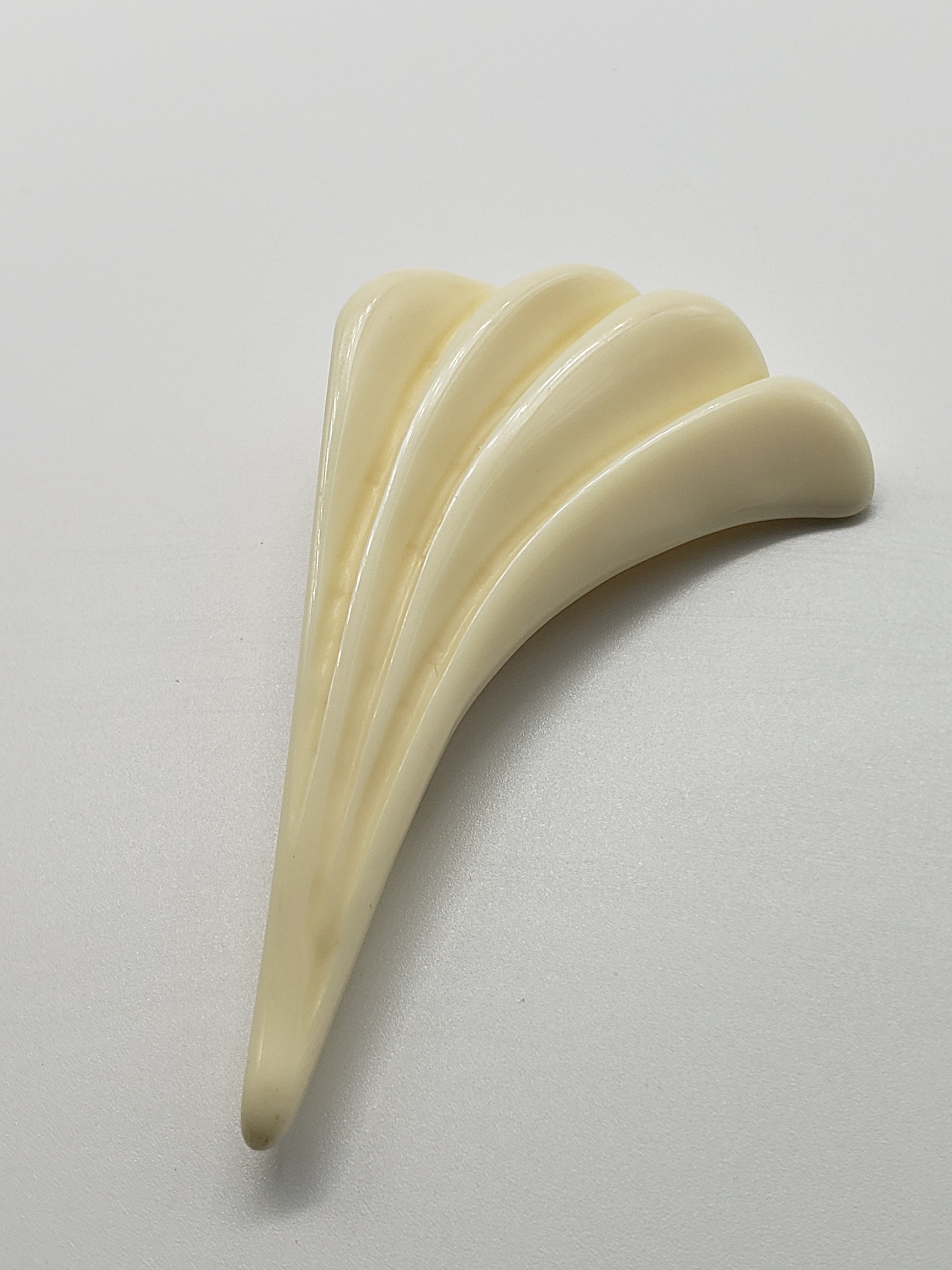Vintage 1930's Art Deco Ivory Celluloid Swirl Brooch Pin, Art Deco ...