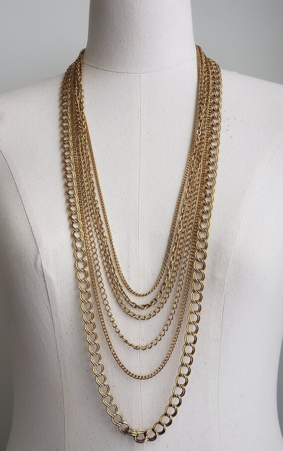 Vintage mid-century multi-strand chain - Gem