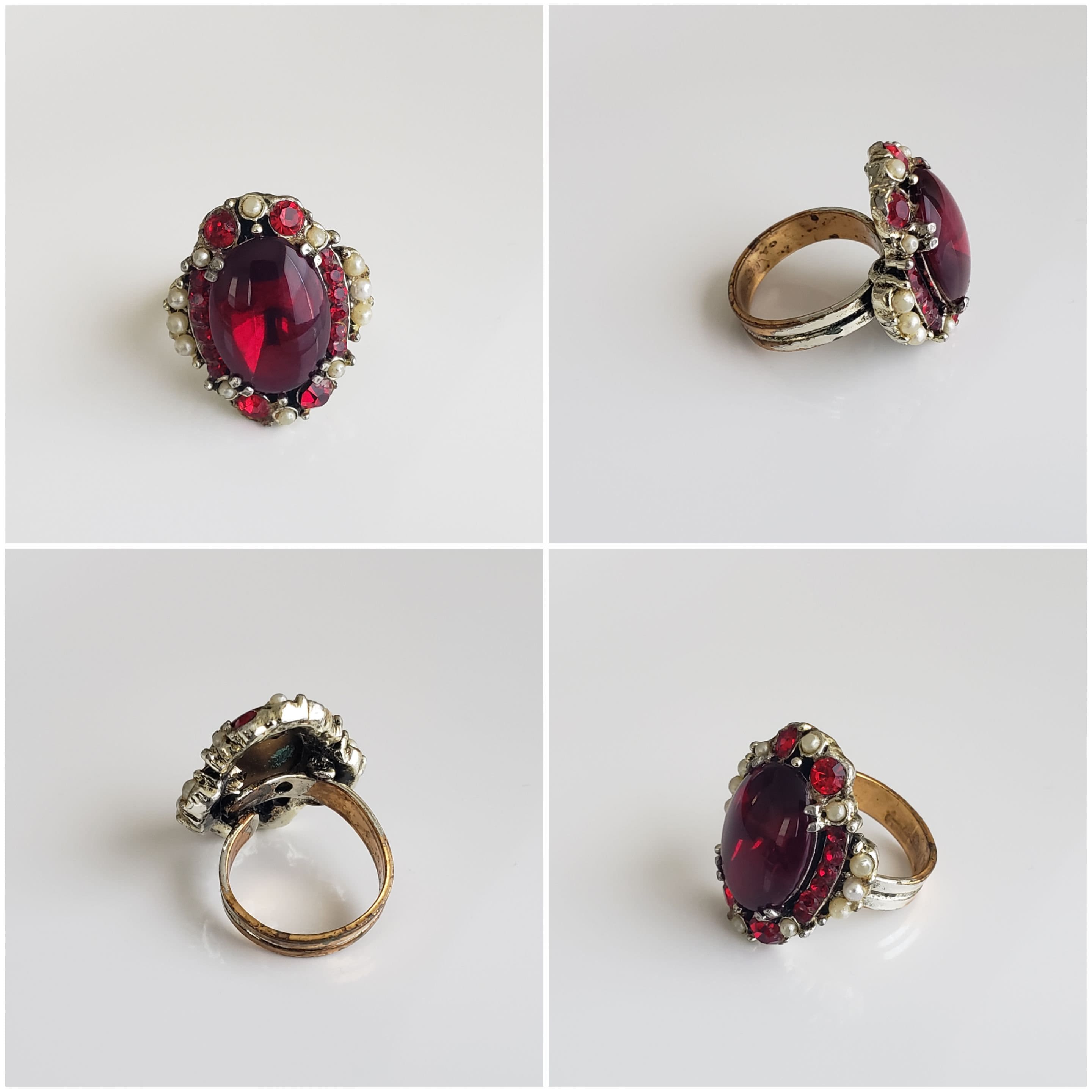 Vintage Cocktail and Statement Rings, Sparkling Vintage Holiday ...