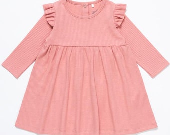 Ribbed Girls Dress - Etsy