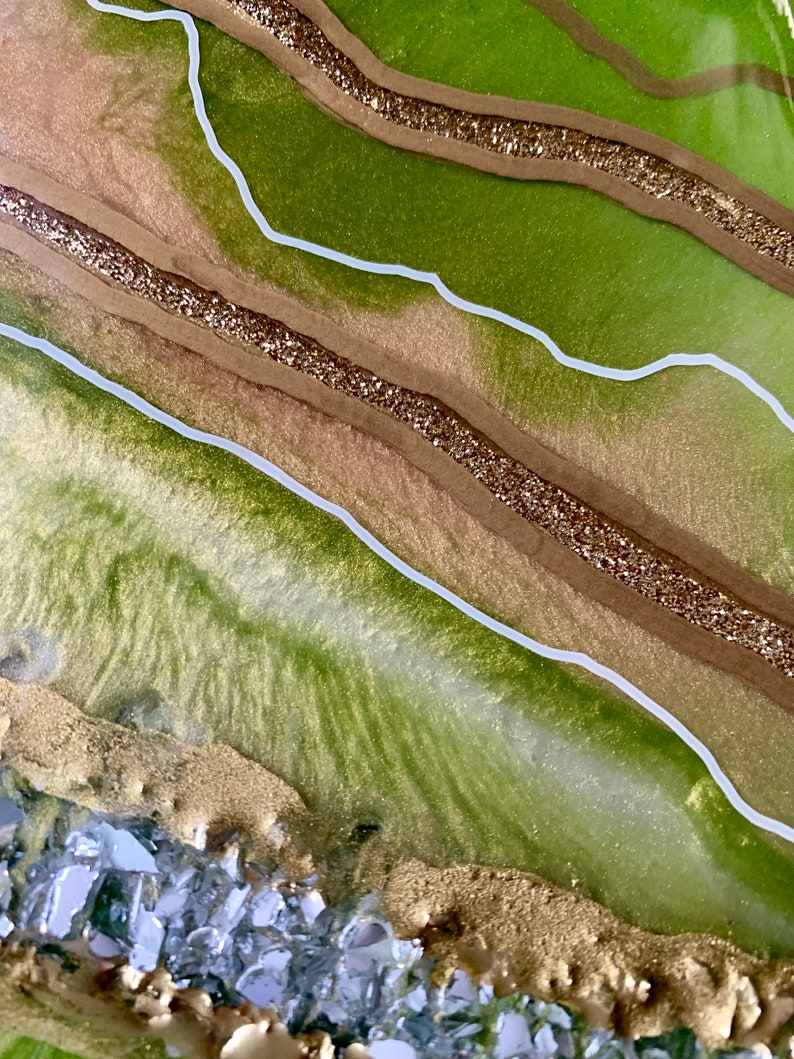 Epoxy Resin Crystal Geode Wall Art | Handmade Resin Geode Decor ...