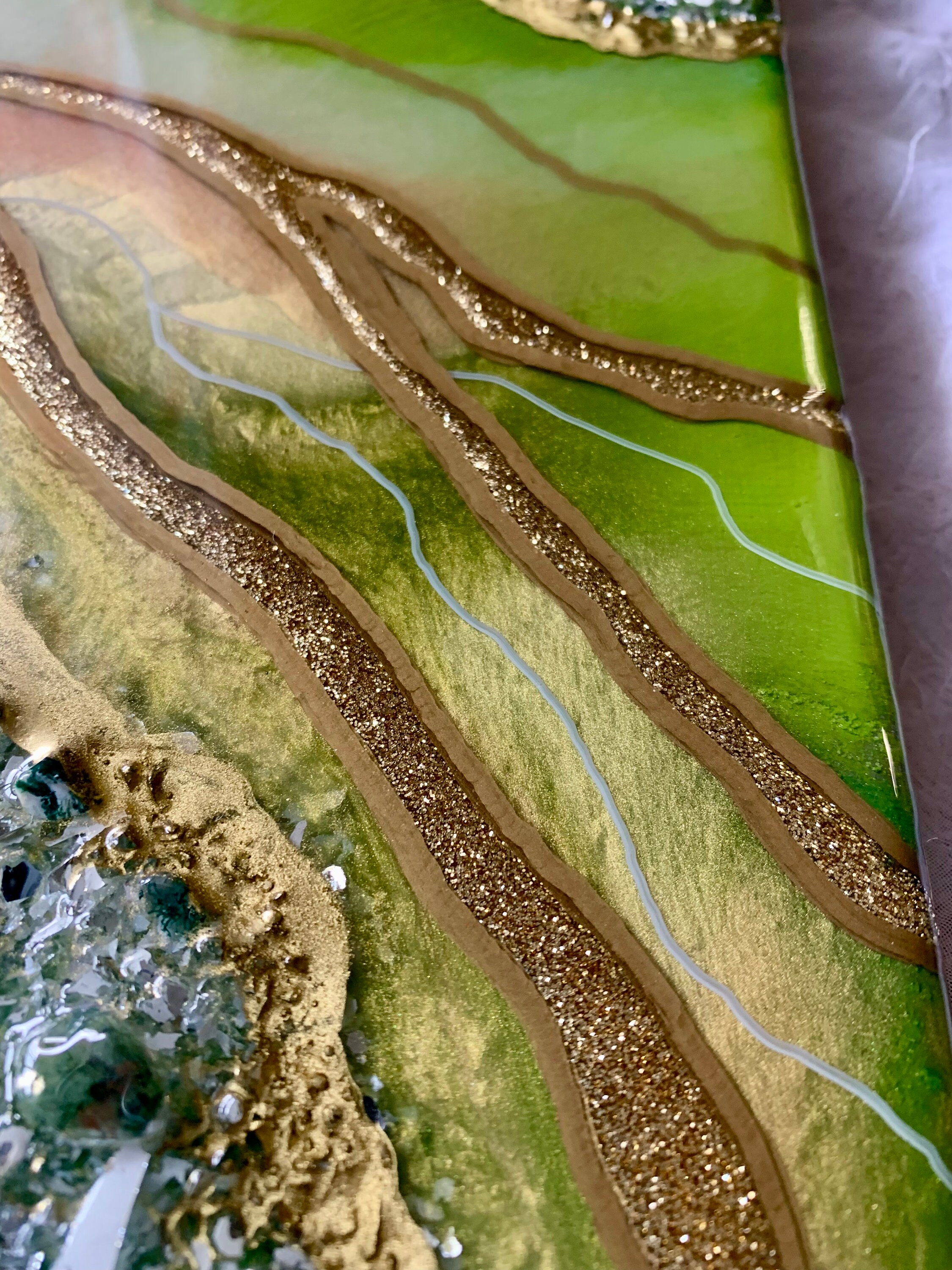 Epoxy Resin Crystal Geode Wall Art | Handmade Resin Geode Decor ...