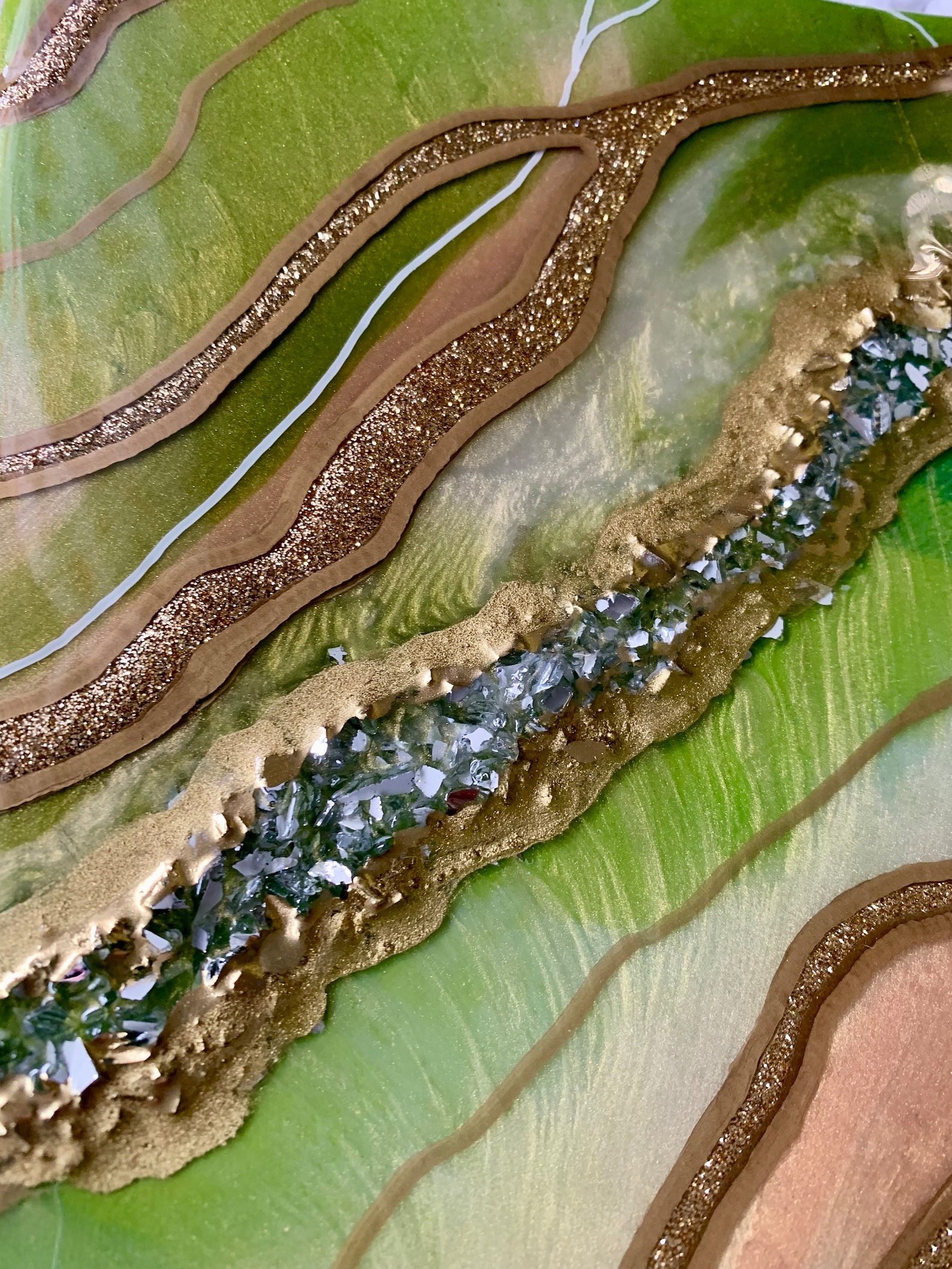 Epoxy Resin Crystal Geode Wall Art | Handmade Resin Geode Decor ...
