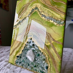 Epoxy Resin Crystal Geode Wall Art | Handmade Resin Geode Decor ...