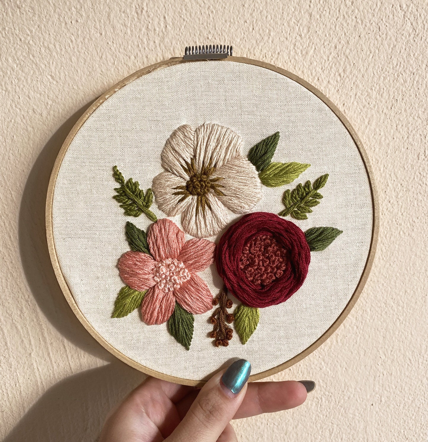 Flower Embroidery Pattern, Nature Embroidery Design, DIY Gift Idea for ...