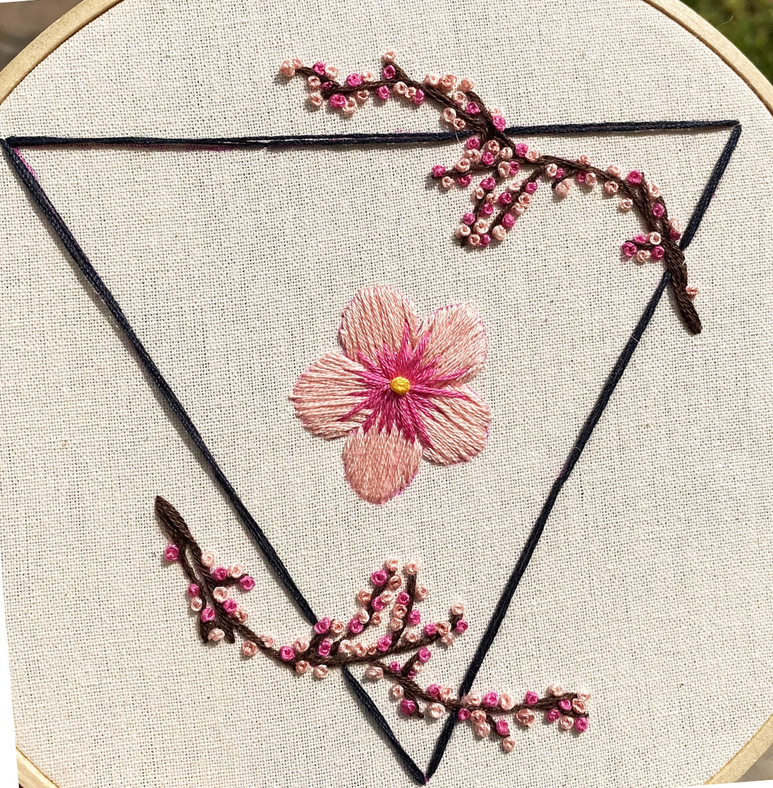 Cherry Blossom Hand Embroidery Pattern Floral Embroidery - Etsy