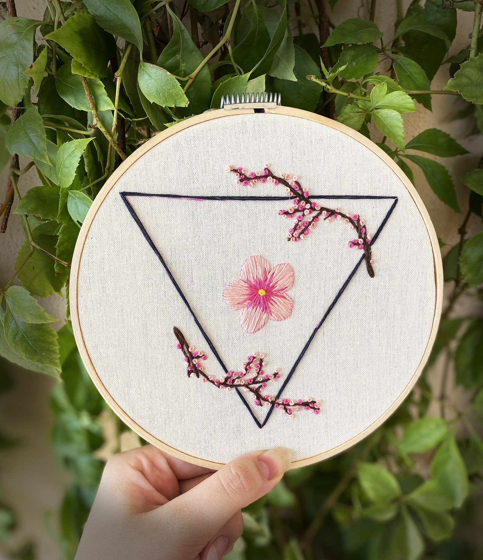Cherry Blossom Hand Embroidery Pattern, Floral Embroidery Design ...