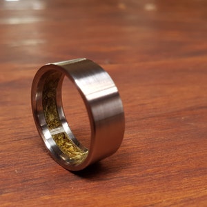 Cannabis Marijuana Weed Ring, Wedding Band Stoner Gifts Titanium Mens ...