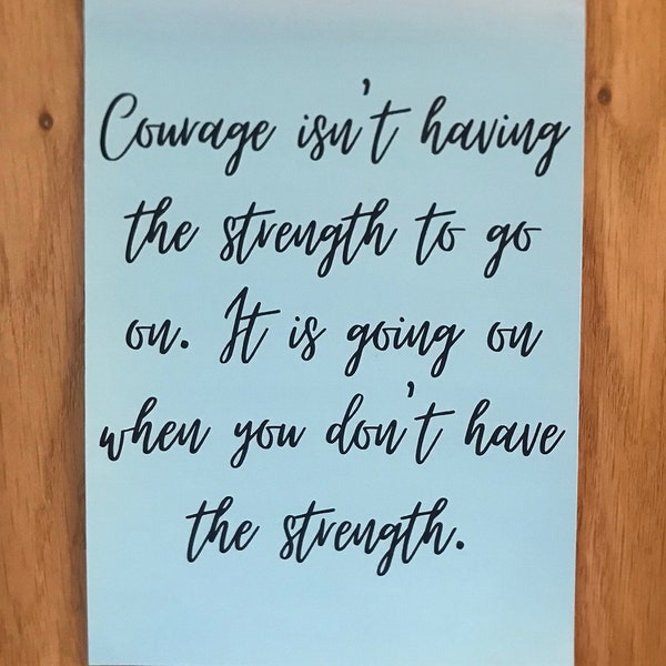 Courage Poster - Etsy