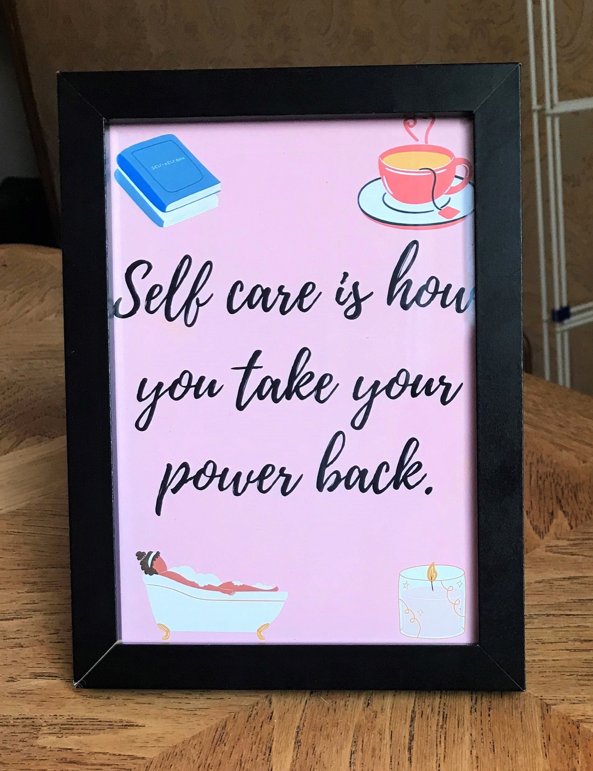 Self Care is How You Take Your Power Back Quote Print Self Care Poster ...