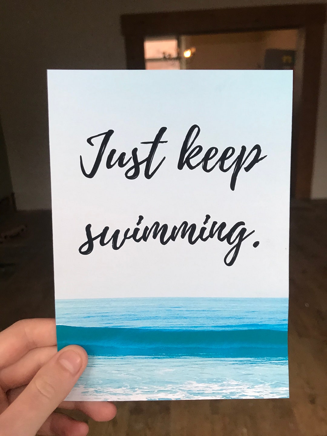 Just Keep Swimming Inspirational Quote Print Dory Quote Wall Art Keep ...