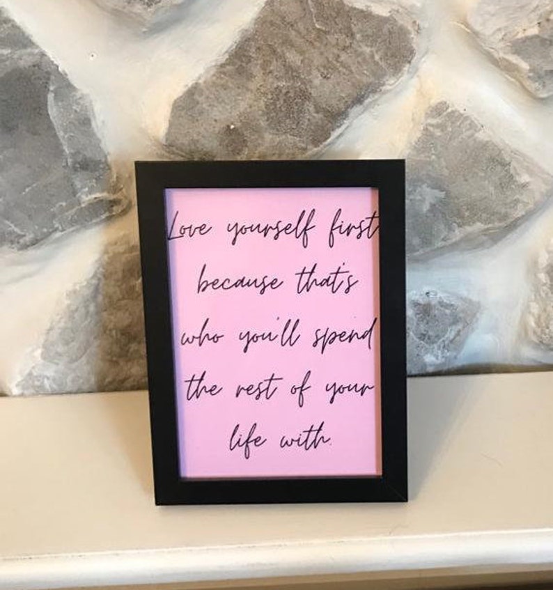 Love Yourself First Self Love Quote Print Love Yourself Quotes ...