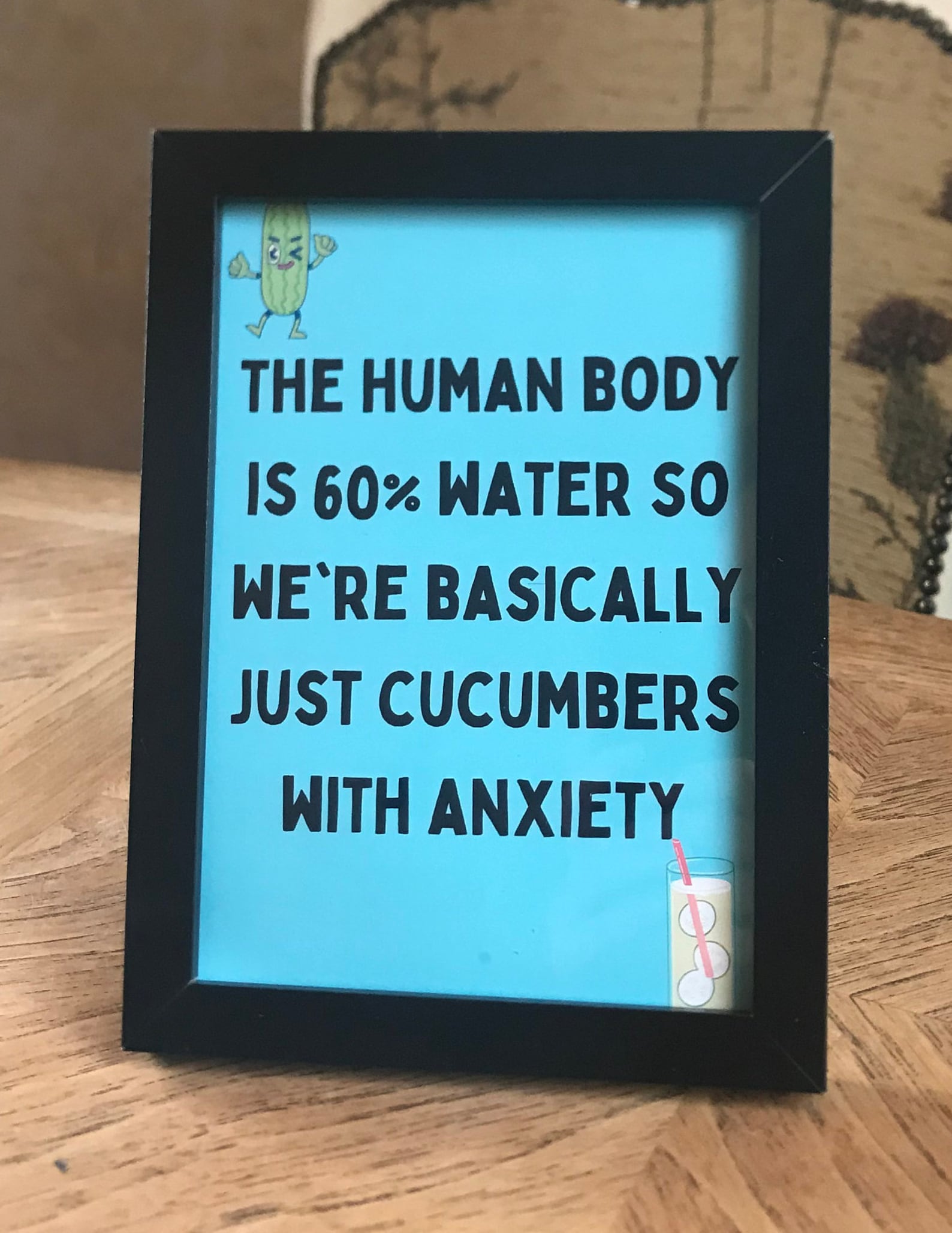 We're Basically Cucumbers With Anxiety Funny Art Print - Etsy UK