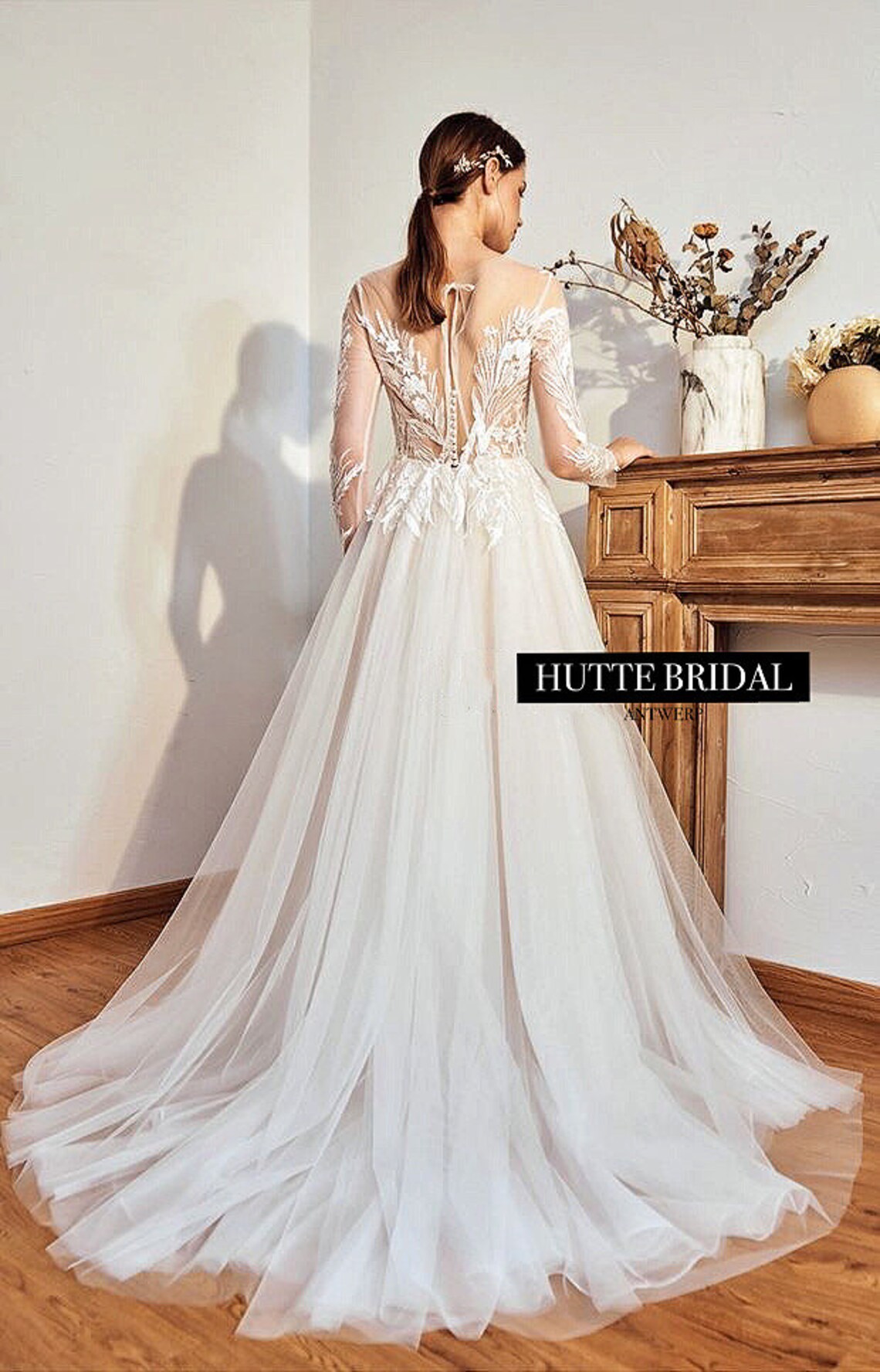 Long Sleeve Lace A-line Wedding Dress Stunning Lace A-line - Etsy