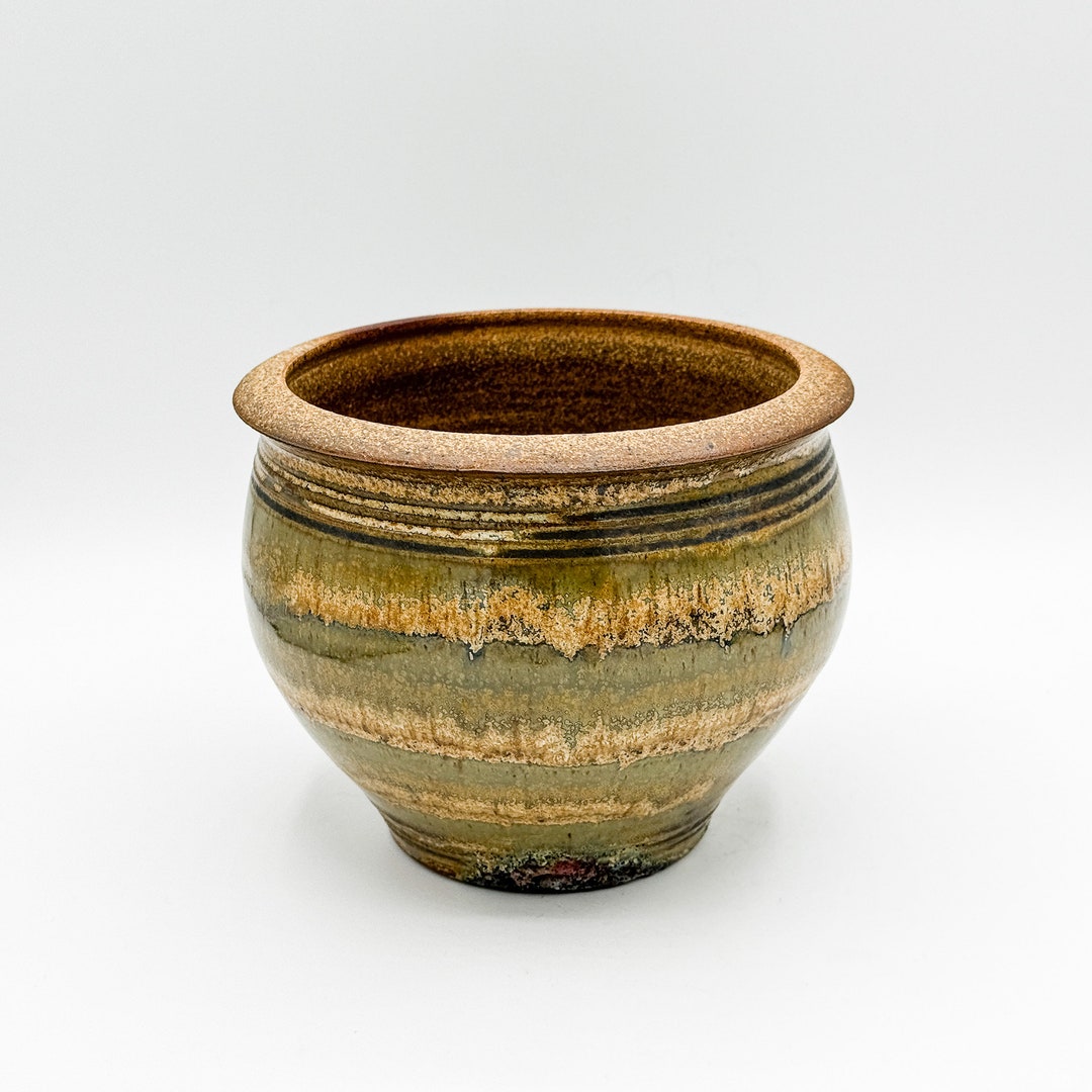 Small Stoneware Pottery Planter 6 In - Etsy