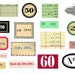 55 Printable Vintage Number Labels Digital Junk Journal Label Kit ...
