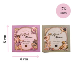 Angel Memo Pad Cupido Notepad To-do List Grocery List Purple and Green ...