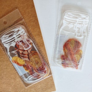 30 Pcs Bakery Transparent Stickers and 5 Big Clear Stickerjars Bread ...