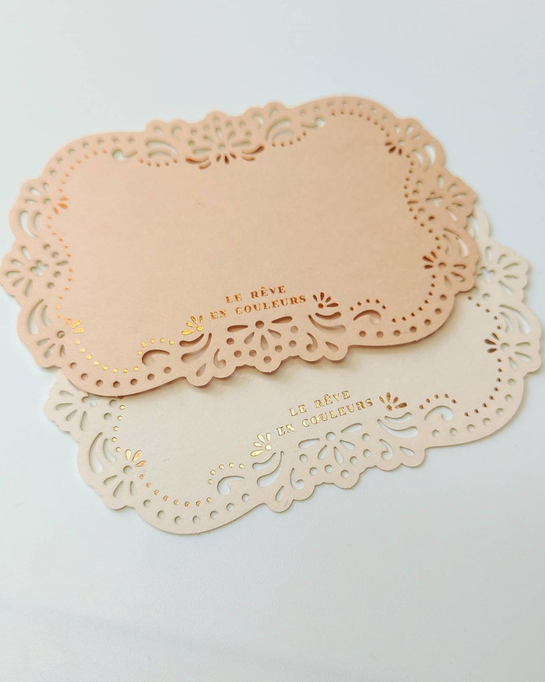 Vintage Die Cut Lace Mini Cards Pack of 12 Small Cards Snail - Etsy
