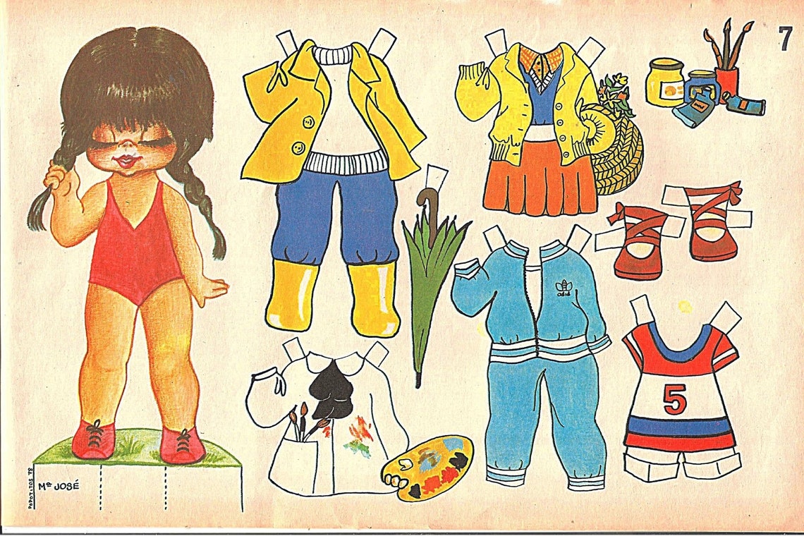 Vintage Cut Out Paper Dolls Vintage Paper Girl Pages and - Etsy