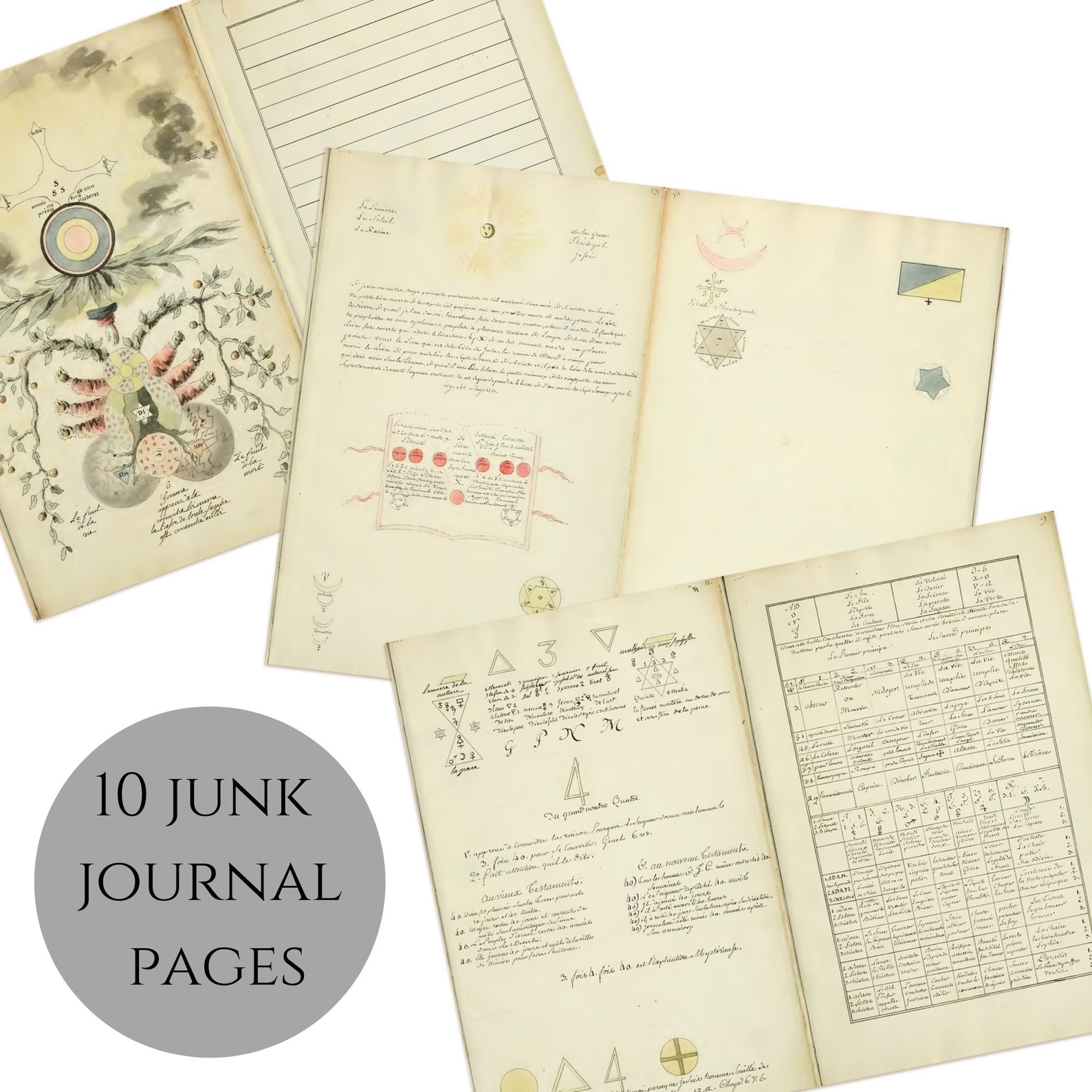 10 Medieval Alchemy Pages Magic Spelling Printable Sheets - Etsy